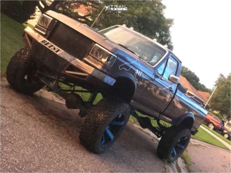1990 Ford F-350 Wheel Offset Hella Stance >5" Lifted >12" | 821068 ...