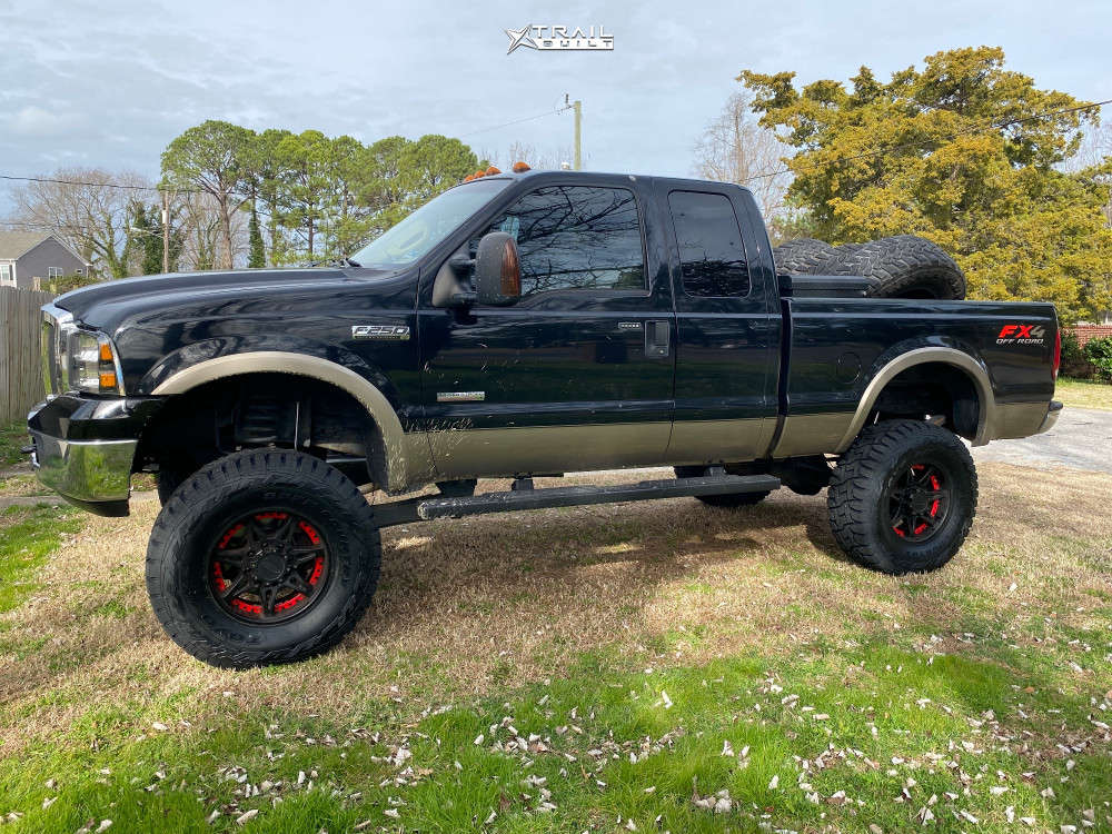 2006 Ford F-250 Super Duty Wheel Offset Aggressive > 1" Outside Fender ...