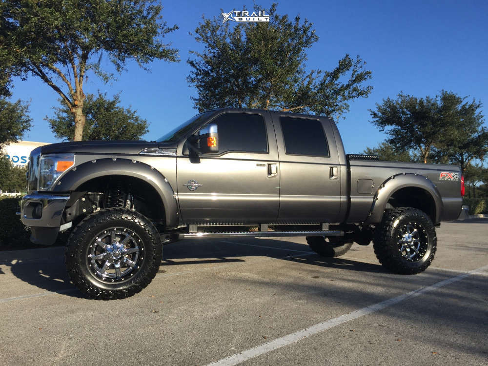 2016 Ford F-250 Super Duty Wheel Offset Aggressive > 1" Outside Fender Suspension Lift 8 ...