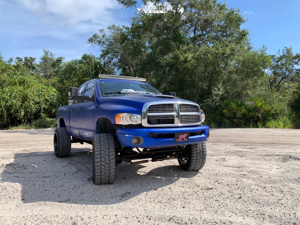 Blue Dodge Off Roading